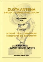 Wyróżnienie dla Systemu Telewizji Cyfrowej EasyCAST - VECTOR TECH SOLUTIONS